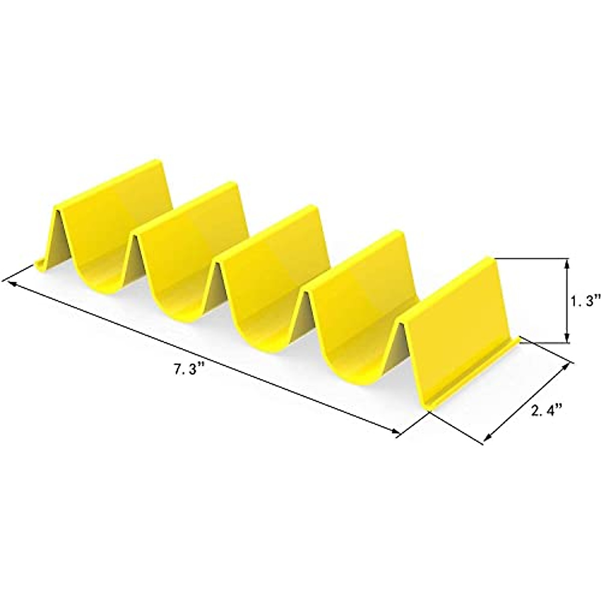 Charmount Taco Holder Stand, Set of 6 New Upgrade Colorful Taco Rack Holders - Premium Taco Shell Holder Stand on Table, Hold 5 Hard Shell Tacos Serving Tray, Dishwasher & Microwave Safe