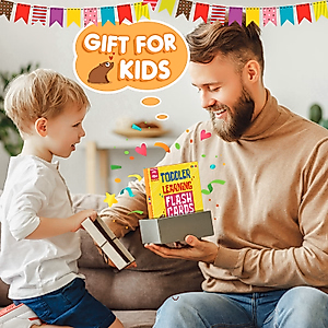 Flashcards Learning Toys for Toddlers 1-6 Years, Educational Toys for Preschool Learning Colors Shapes Numbers Animals Alphabet Flashcards for Kids Christmas Stocking Stuffers Gifts
