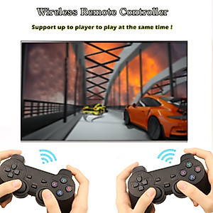 Nikodocr Retro Game Console, Plug & Play Video TV Retro Stick with 10000+ Games, 9 Emulators, 4K HDMI Output, Dual Controllers(64G)