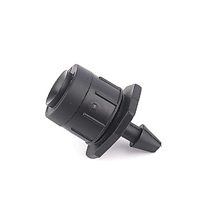 Lxcom Lighting 50 Pcs Irrigation Drippers Adjustable Drip Emitters Micro Spray 360 Degree Full Circle Pattern Water Flow Irrigation Drippers Sprinkler Drip Watering System Parts Drip Irrigation(Black)