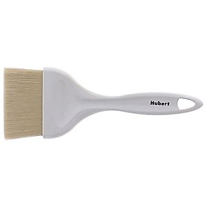 HUBERT Pastry Brush with Boar Bristles and White Plastic Handle - 9"L x 3"W