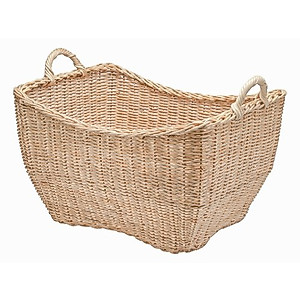 KOUBOO 1060053 Wicker Laundry Basket with Liner, 21.5" x 16" x 15.5", Natural Color