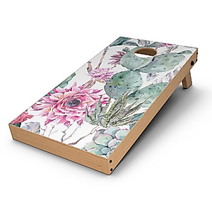 Design Skinz Summer Tropical Skin Set for Cornhole (Skin Only) - Summer Watercolor Floral v2