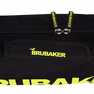 BRUBAKER XC Touring Cross-Country Ski Bag for 1 Pair of Skis and 1 Pair of Poles - Black/Neon Yellow - 76 7/8 Inches / 195 Cm
