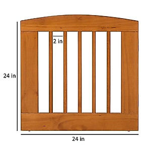 BarkWood Pets Freestanding Wood Pet Gate Extension Panel, 24" x 24" H, Chestnut