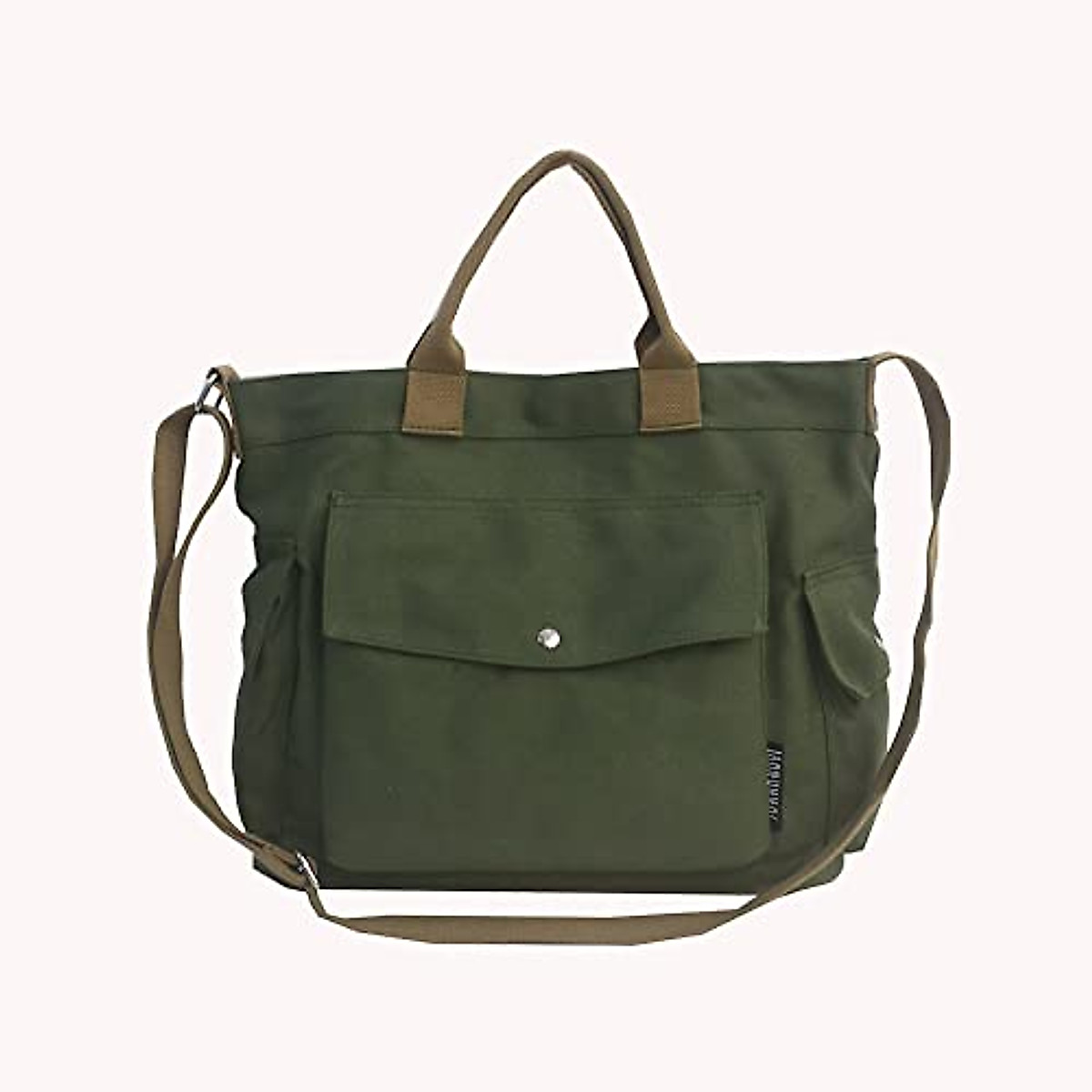 JUXINPIJU Vintage Canvas Messenger Bag Large Capacity Crossbody Bag Hangbag for Women and Girls