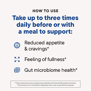 Daily Nouri FeelFull Prebiotic Fiber Drink Mix with Glucomannan & Chromium | for Natural Feeling of Fullness, Appetite & Cravings Support, Gut Microbiome & Metabolic Health | 30 Stick Packs