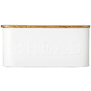 Mud Pie Circa Bread Box white, 5 1/4" x 12"