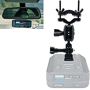 AccessoryBasics Rearview Mirror Stem Radar Detector Mount for Uniden R1 R3 R7 R8 DFR2 DFR3 DFR4 DFR5 DFR6 DFR7 DFR8 DFR9 Radar Detector (Require at least 1" Clear Stem Space to install)