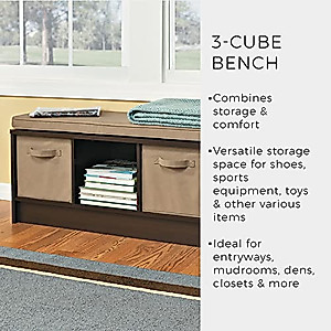 ClosetMaid 1570 Cubeicals 3-Cube Storage Bench, Espresso