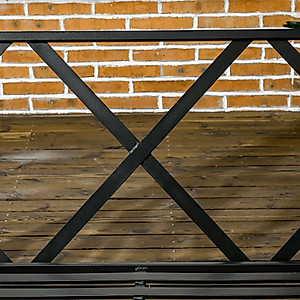 Outsunny 3-Seat Patio Swing Chair, Porch Swing Glider with Cushion, 3 Throw Pillows & Adjustable Canopy for Porch, Garden, Poolside, Backyard, Black