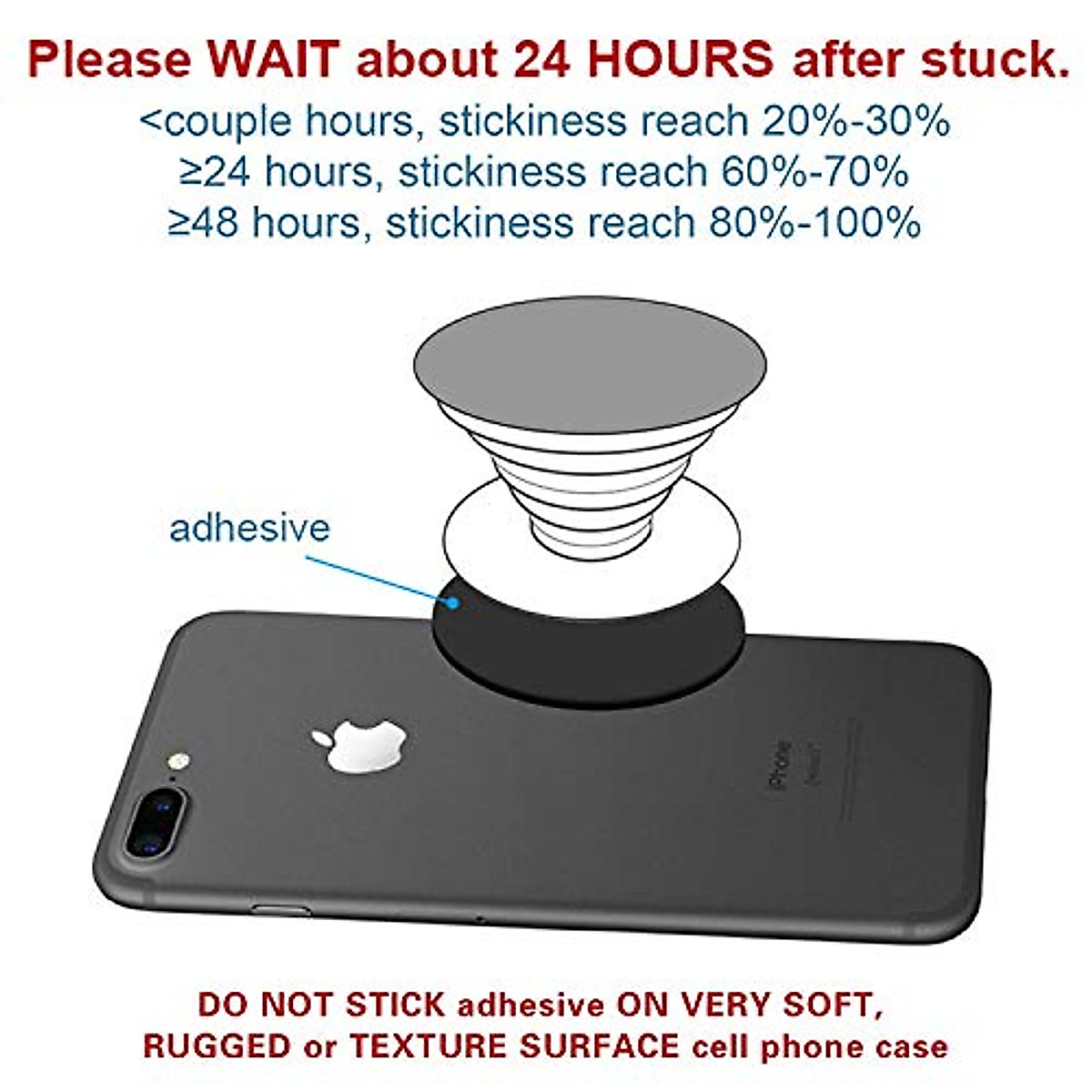 volport Extra 3M Tape Super Sticky Adhesive Replacement and Phone Magnet Sticker Disc for Reusing Grip Stand Socket Base, Circle Double Sided Car Mount Holder Strong Glue Pads Round Magic Metal Plate