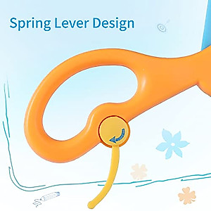 6Pcs Preschool Training Scissors,Children Safety Scissors Toddler Training Scissors Plastic Safety Kids Learning Scissors Art Craft Scissors