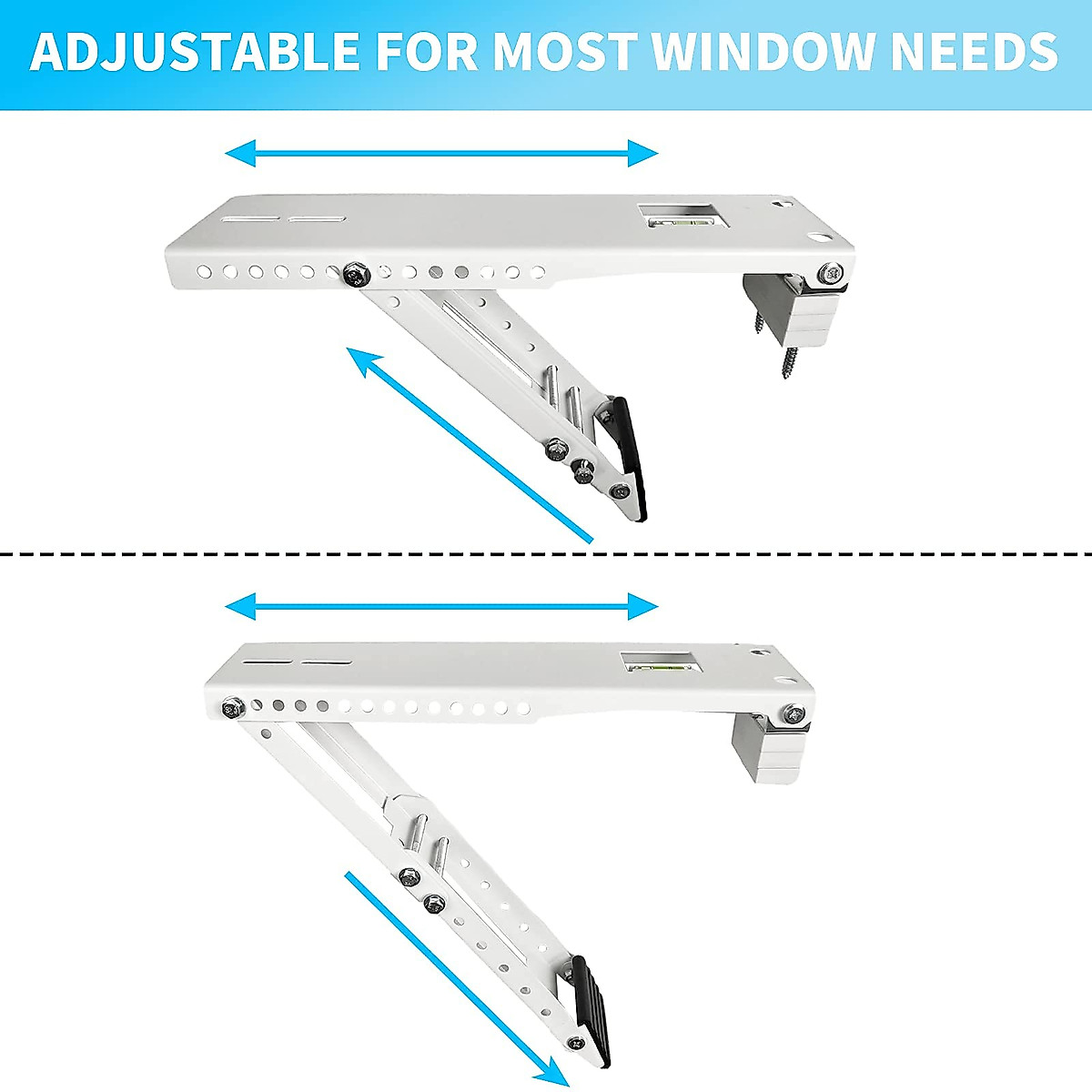 Kunzye Window Air Conditioner Support Bracket Light Duty, Up to 85 lbs, Fits for 5,000-12,000 btu