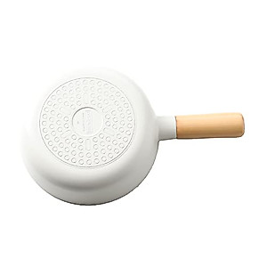 NEOFLAM FIKA 7" Mini Petit Wok for Stovetops and Induction | Wood Handle and Nonstick Ceramic Coating | Made in Korea (7" / 18cm)