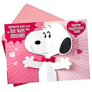 Hallmark Peanuts Musical Valentines Day Card for Kids (Snoopy Hug)