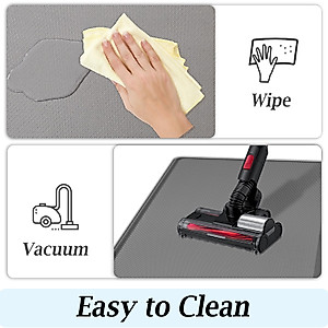 Artnice Anti Fatigue Kitchen Mat, 3/4 Inch Thick Waterproof Non Slip Cushioned Kitchen Rugs, Memory Foam Comfort Standing Mat for Home, Sink, Office, Laundry (20"x71",Grey)