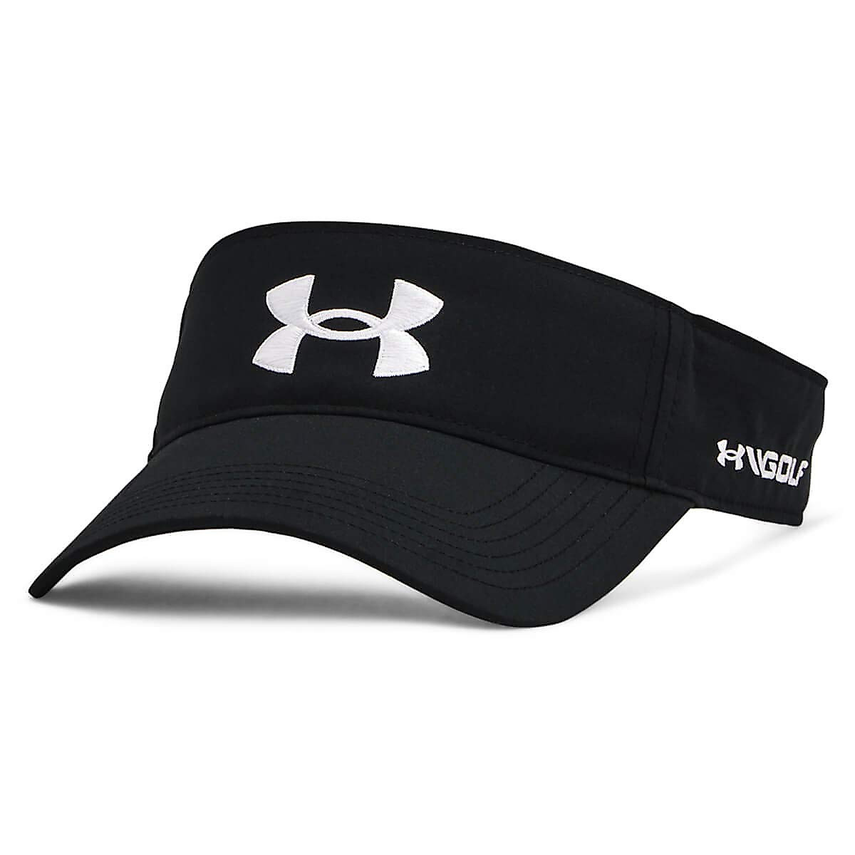 Under Armour Men's Golf96 Visor , Black (001)/White , One Size Fits Most
