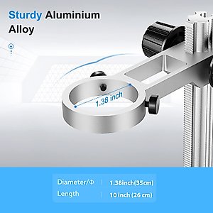 TOMLOV USB Microscope Stand BS01,10 inch Adjustable Microscope Stand Base, Professional Holder Desktop Support Bracket for LCD Digital Microscope, Max 1.38" in Diameter