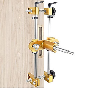 Meticuloso Door Lock Hole Opener Kit, Updated Lock Mortiser for Wooden Doors, Door Lock Installation Kit Mortising Machine Mortise Jig with 3 Drill Bits