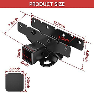 IFOKA 2 Inch Rear Bumper Tow Trailer Hitch Receiver Kit Compatible with Jeep Wrangler (Fit 18-22 JL (Not for JK))