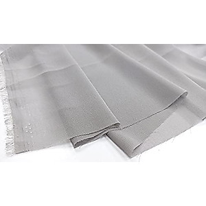 Chiffon Fabric for Wedding Dress & Bridal Decoration Smoky Gray 1Yard