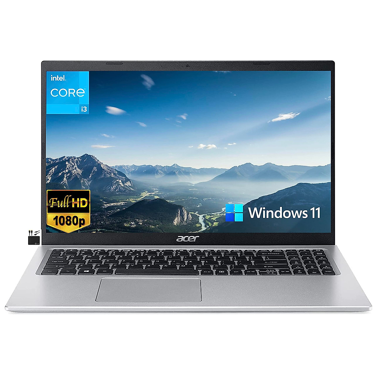 acer 2023 Newest Aspire 5 15.6" FHD 1080p IPS Slim Laptop, Dual-Core Intel i3-1115G4 (Upto 4.1GHz) Procssor, 20GB RAM, 512GB NVMe SSD, WiFi 6, RJ-45, HD Webcam, Amazon Alexa, Windows 11+MarxsolCables