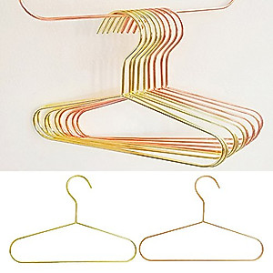 Gazechimp Portable Iron Hanger for Children Durable Fabric Hanger for Babies, Gold, 25.1x17.5cm