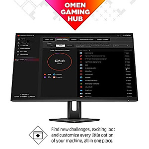 OMEN 27u 4K Gaming Monitor, 4K UHD Display (3840 x 2160), IPS panel, 99% sRGB, 95% DCI-P3, 16:9, AMD FreeSync Premium Pro Technology, 27u (2022),Black