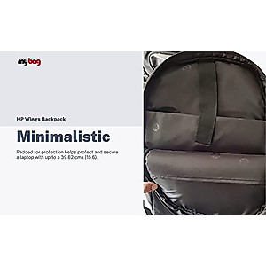 HP Wings Backpack for 15.6'' Inch (39.6 cm) Laptop/Chromebook/Mac (Black) 1D0M4PA