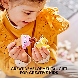 LEGO Classic Creative Pastel Fun Bricks Box 11028, Building Toys for Kids, Girls, Boys ages 5 Plus with Models; Ice Cream, Dinosaur, Cat & More, Creative Learning Gift