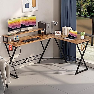 GreenForest Bundles of Computer Desk and L Shaped Desk