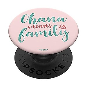 Disney Lilo & Stitch Ohana Means Family Script PopSockets PopGrip: Swappable Grip for Phones & Tablets
