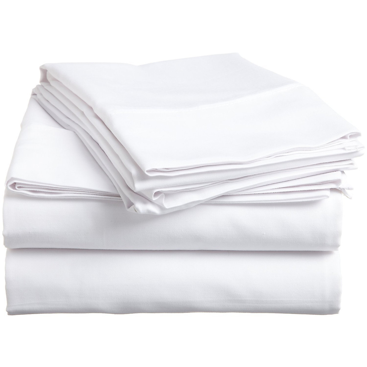 100% Egyptian Cotton 500 Thread Count White Solid Zipper Closure 3-Piece Duvet Cover Queen Size.