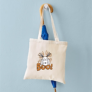 CafePress Peanuts Halloween Natural Canvas Tote Bag, Reusable Shopping Bag
