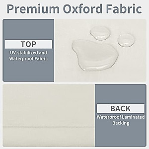 Easy-Going Outdoor V-Shaped Sectional Sofa Cover 85"X85" UV Resistant Patio Sectional Couch Cover Waterproof Lawn Patio Furniture Cover, Beige/Brown