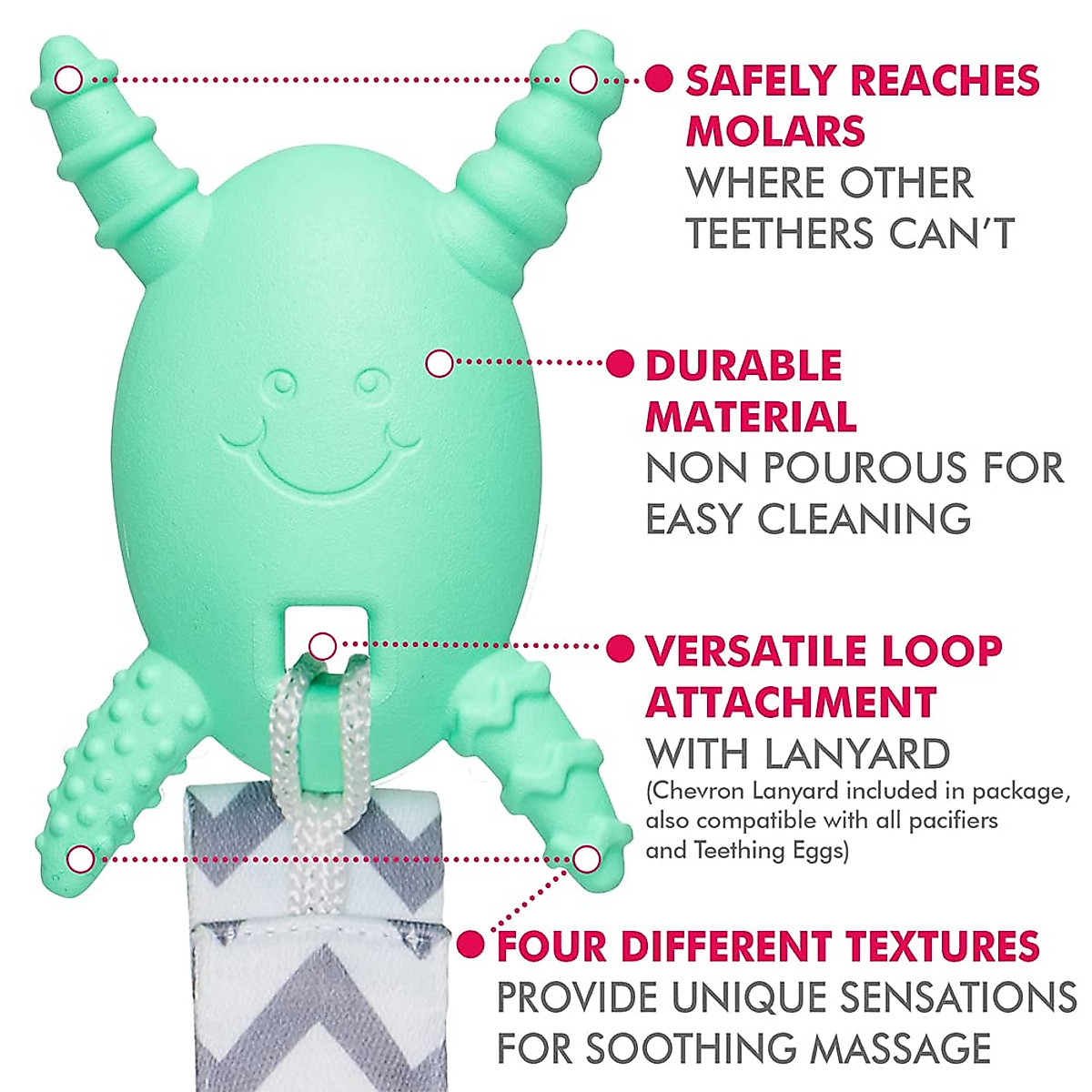 The Official Molar Magician Baby Teether - Freezable Molar Teething Toy for Your Baby and Toddler - Made in The USA by The Teething Egg