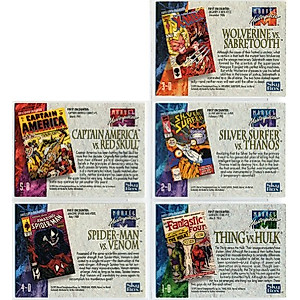 1992 SkyBox Marvel Masterpieces Series-1 New 100-Card Complete Base Set Plus 5-Card Spectra Foil Chase Set in Collector Pages