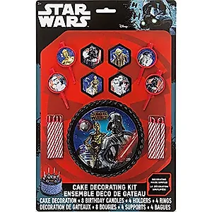 Unique Party Cake Decorating Kit | Star Wars | 17 Pcs, 4.13" X 4.13", Multi