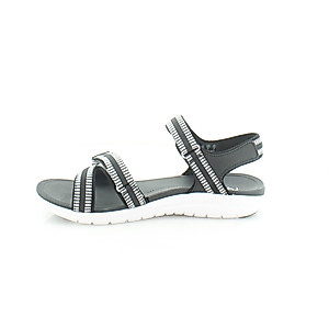 Ryka Savannah II White Wide Sandal Black in Size 11