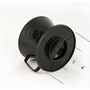 Fino Pour-Over Coffee Brewing Filter Cone, Number 1-Size, Black, Brews 1 to 2-Servings