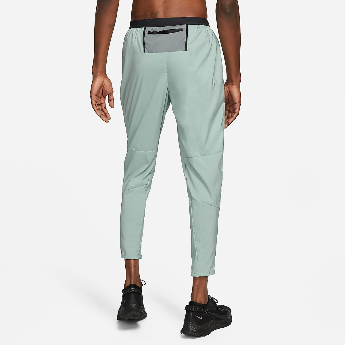 Nike mens Dri-FIT Phenom Elite Knit Trail Running Pant, Dusty Sage/Cool Grey/Laser Blue, Large