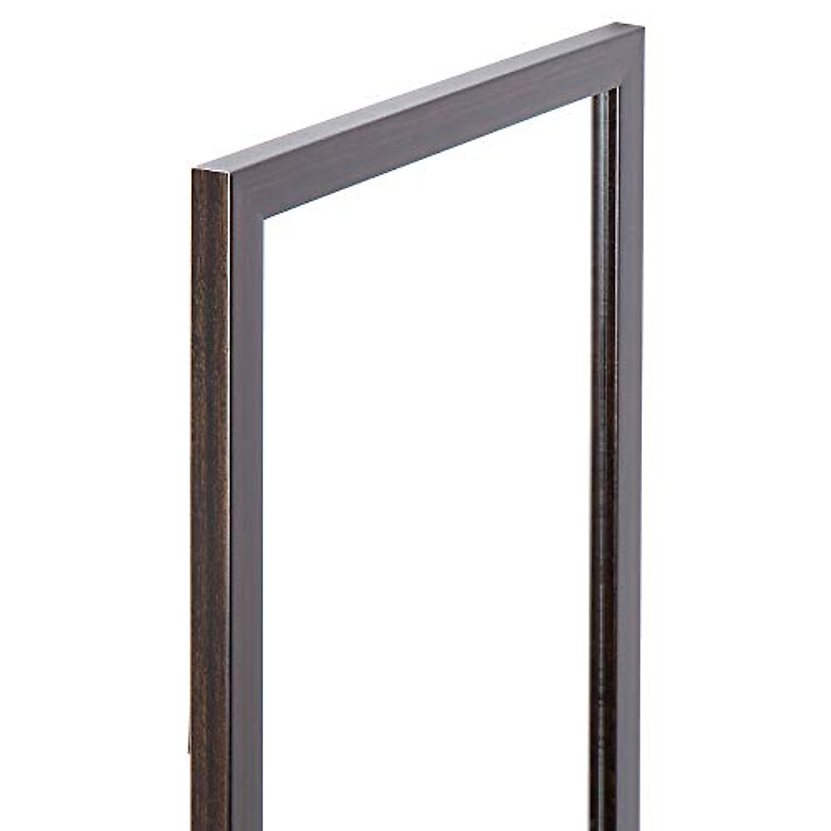 Truu Design Over-The-Door Classic Full Length Mirror,12 x 48 inches, Dark Wood, Wall Mounted Mirror, Large Body Mirror with Rectangular Framed for Bedroom Bathroom Living Room Décor