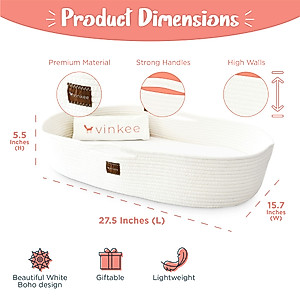 Premium Baby Changing Basket – Portable Changing Table Topper for Dresser – Baby Basket Changing Pad with Waterproof Covers and Bag – Boho Nursery Decor Moses Basket – Diaper Changing Station