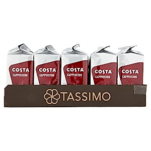 TASSIMO Costa Cappuccino 16 discs, 8 servings (Pack of 5, Total 80 discs, 40 servings)