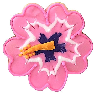 Foose Brand Hibiscus Cookie Cutter 3.75 in, Tin Plate Steel, USA Made