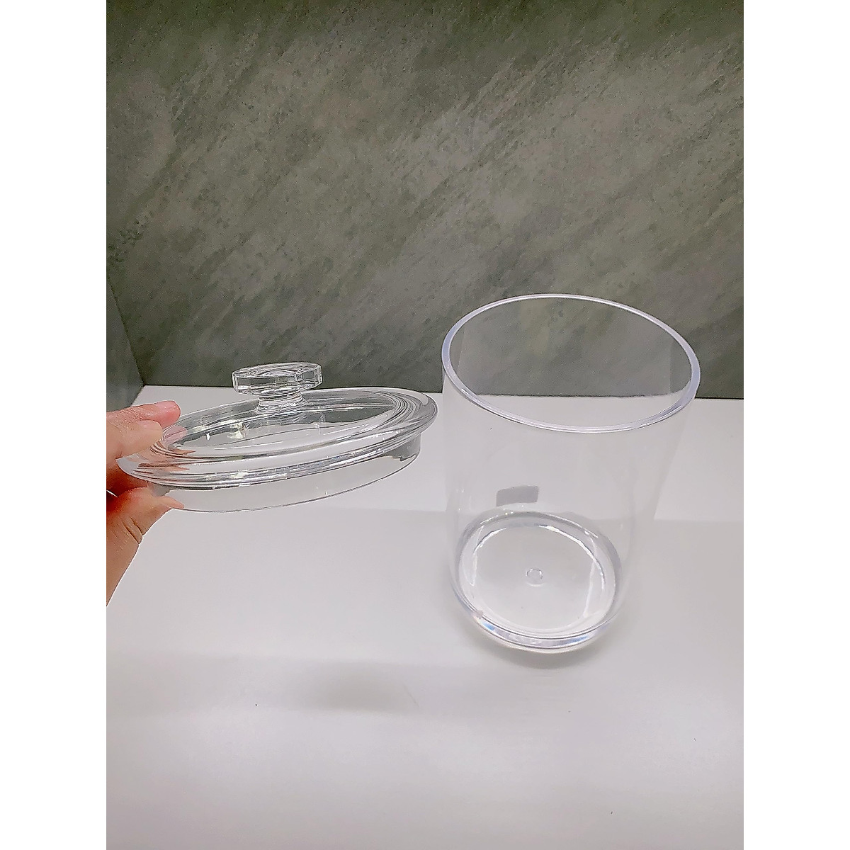 Skywin- Laundry Jars with Lid, Tall Laundry Detergent Jar, Glass Jars for Laundry Room, Laundry Containers for Organizing Laundry Room, Dishwasher Pod Container (Clear)