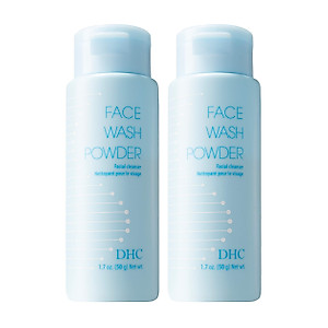 DHC Face Wash Powder 2 pack, Luxurious Foaming Lather, Lightweight Powder Formula, Gently Exfoliates, Hydrating, Fragrance and Colorant Free, Ideal for All Skin Types, 1.7 oz. Net wt.