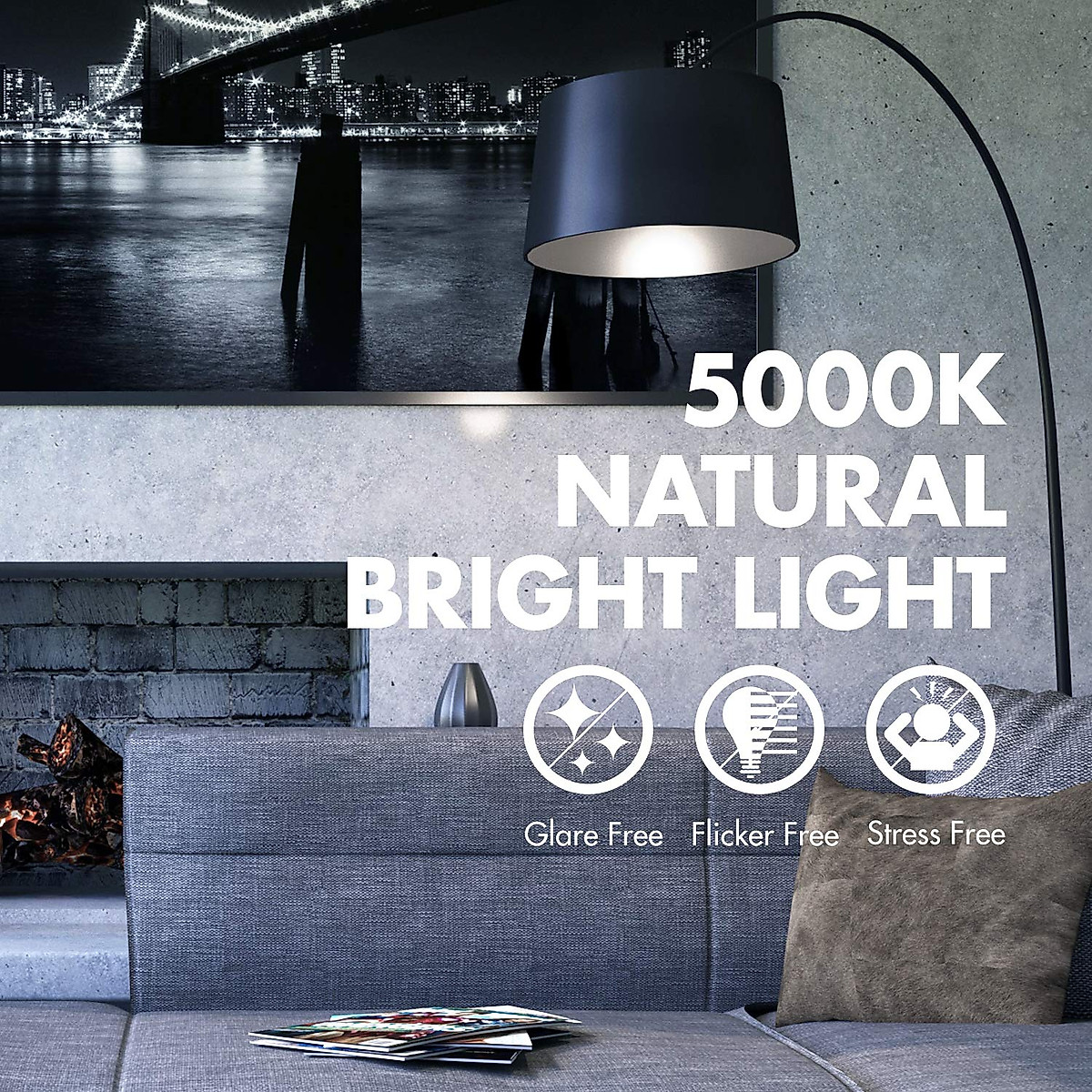 Tenergy LED Light Bulb, 9 watts Equivalent A19 E26 Medium Standard Base, 5000K Daylight White Energy Saving Light Bulbs for Office/Home (Pack of 16)