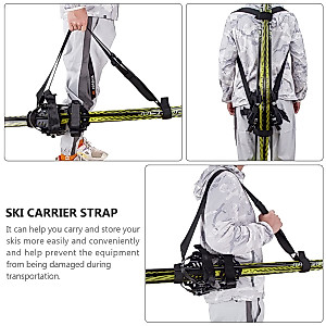 BESPORTBLE 2pcs Snowboard Straps Snowboard Shoulder Strap Ski Carrier Strap Backpack Accessories Adjustable Straps Pole Sling Strap Ski Pole Carrying Strap for Snowboard Ski Accessory